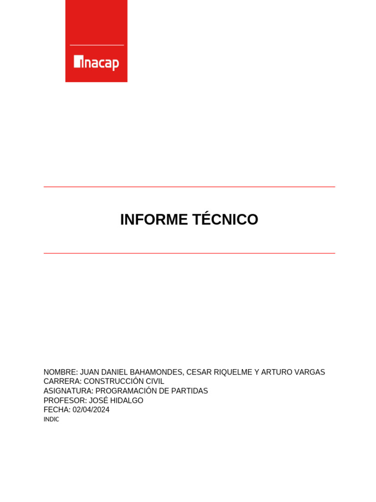 Informe Programacion de Partidas Segunda Parte-2 | PDF