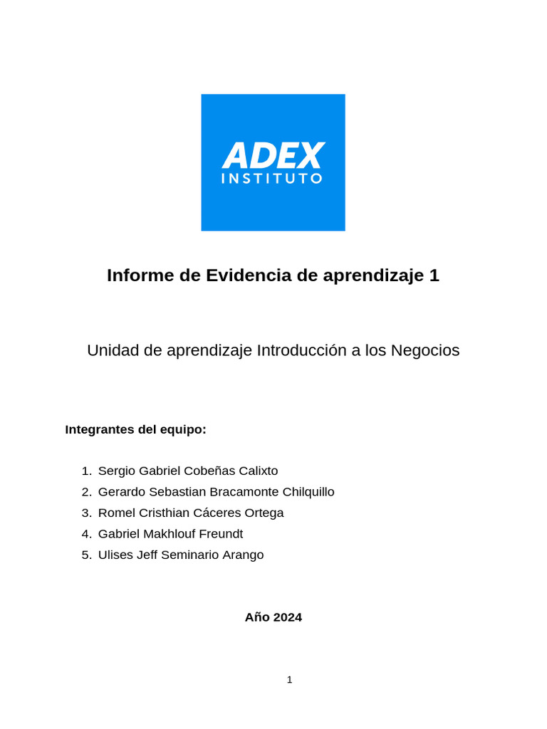 Informe Intro EC1 | PDF