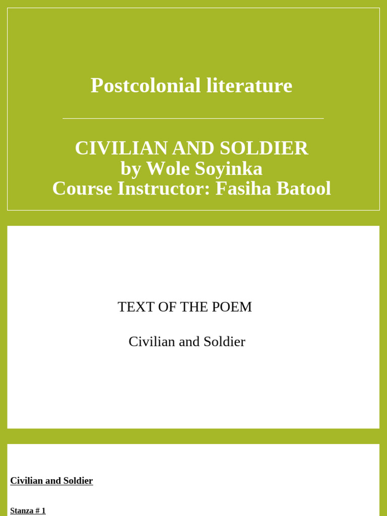 Civilian & Soldier | PDF