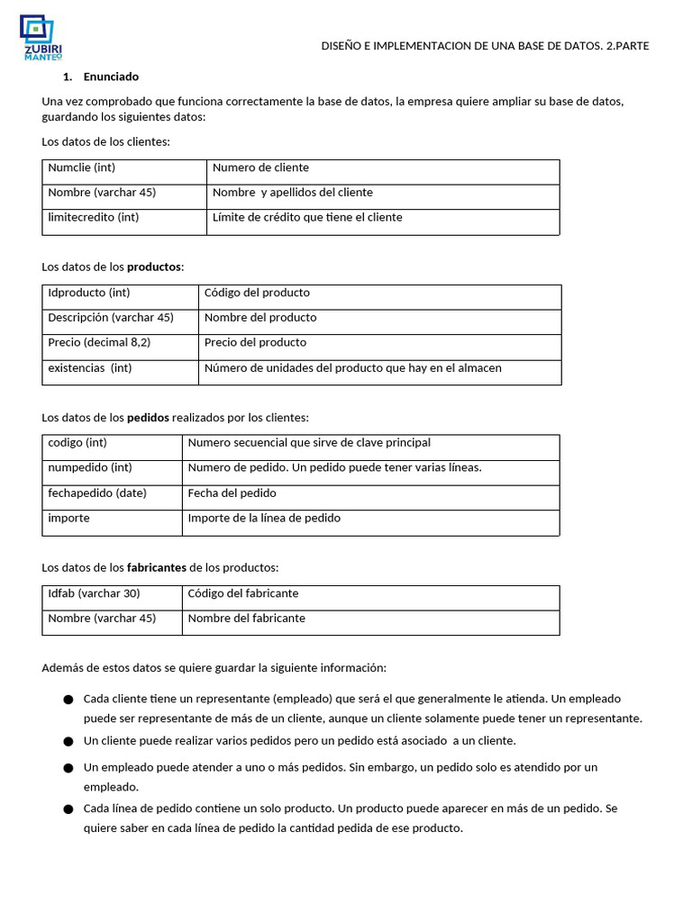 BBD Empresa 2.parte Ikasleak | PDF