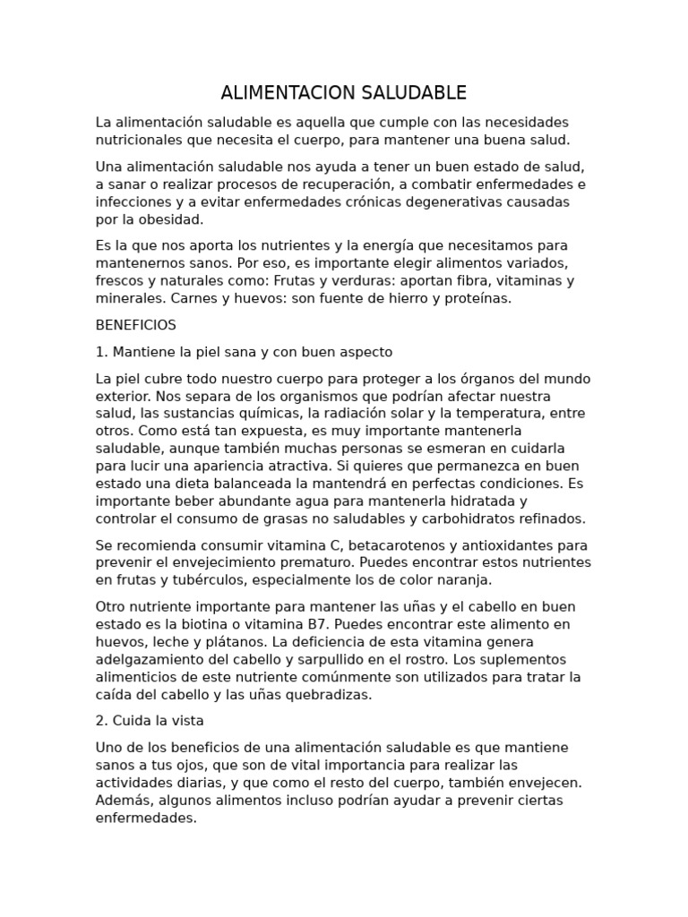 ALIMENTACION SALUDABLE | PDF