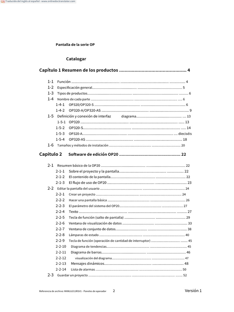 OP - Operator Panels - Manual - En.es | PDF