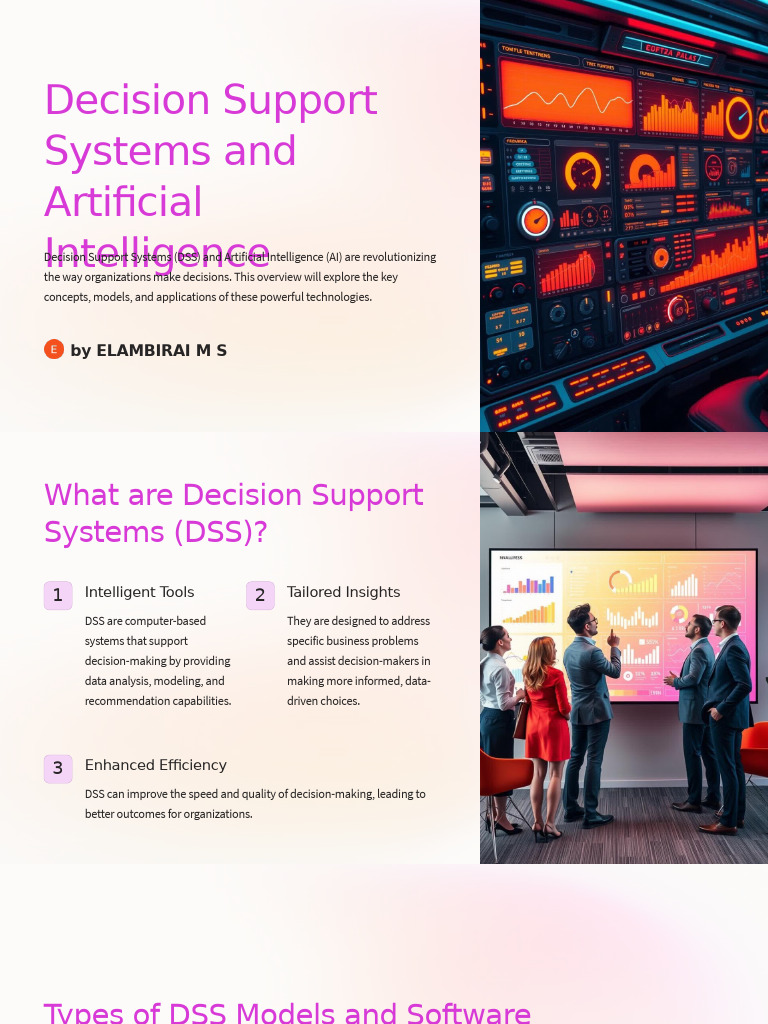 Decision Support Systems and Artificial Intelligence | PDF