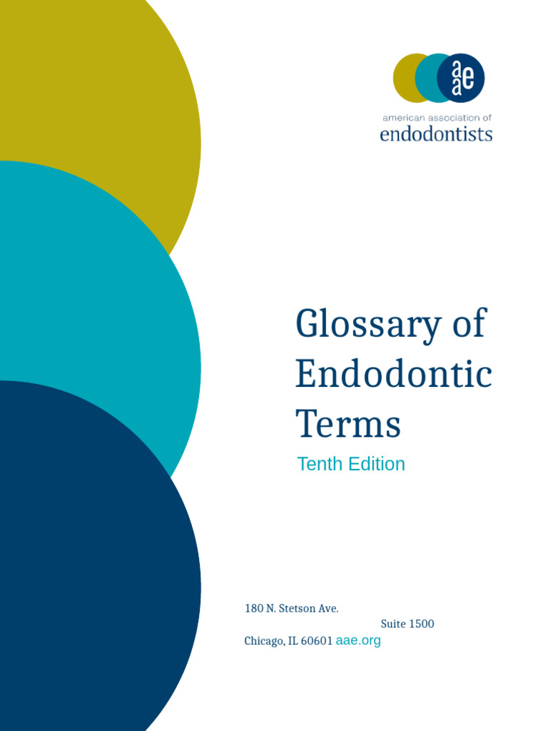 Glossary of Endodontic Terms - UPDATED MARCH 2020 050720 | PDF