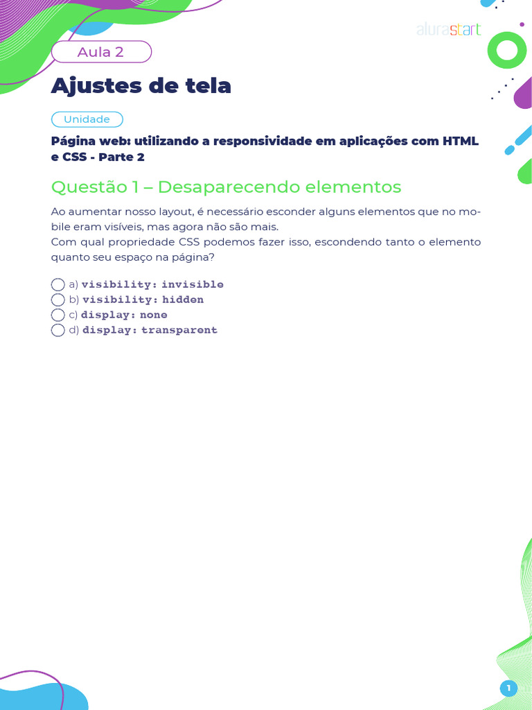 P-Gina Web - Utilizando A Responsividade em Aplica - Es Com HTML e CSS - Parte2 - Exercicios ...