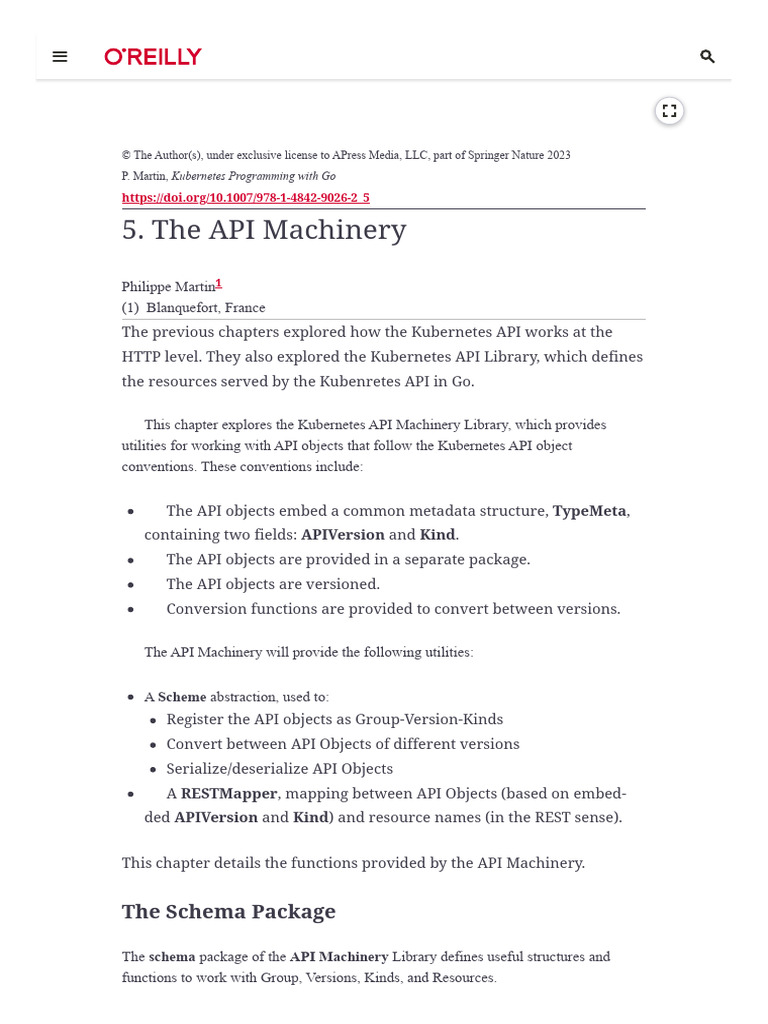 The API Machinery - Kubernetes Programming With Go - Programming ...