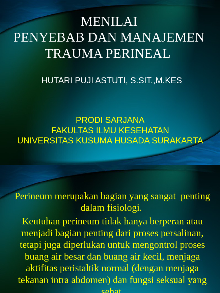 Hutari BBL TRAUMA PERINEAL-HUTARI | PDF