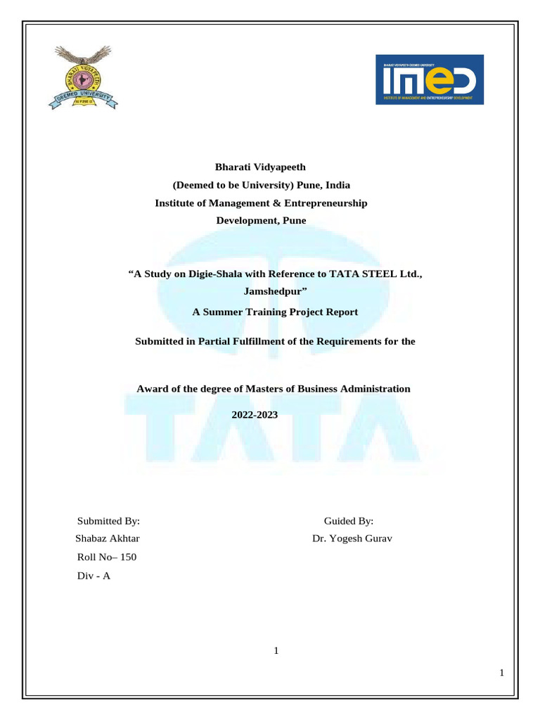 SIP Report SHABAZ AKHTAR | PDF