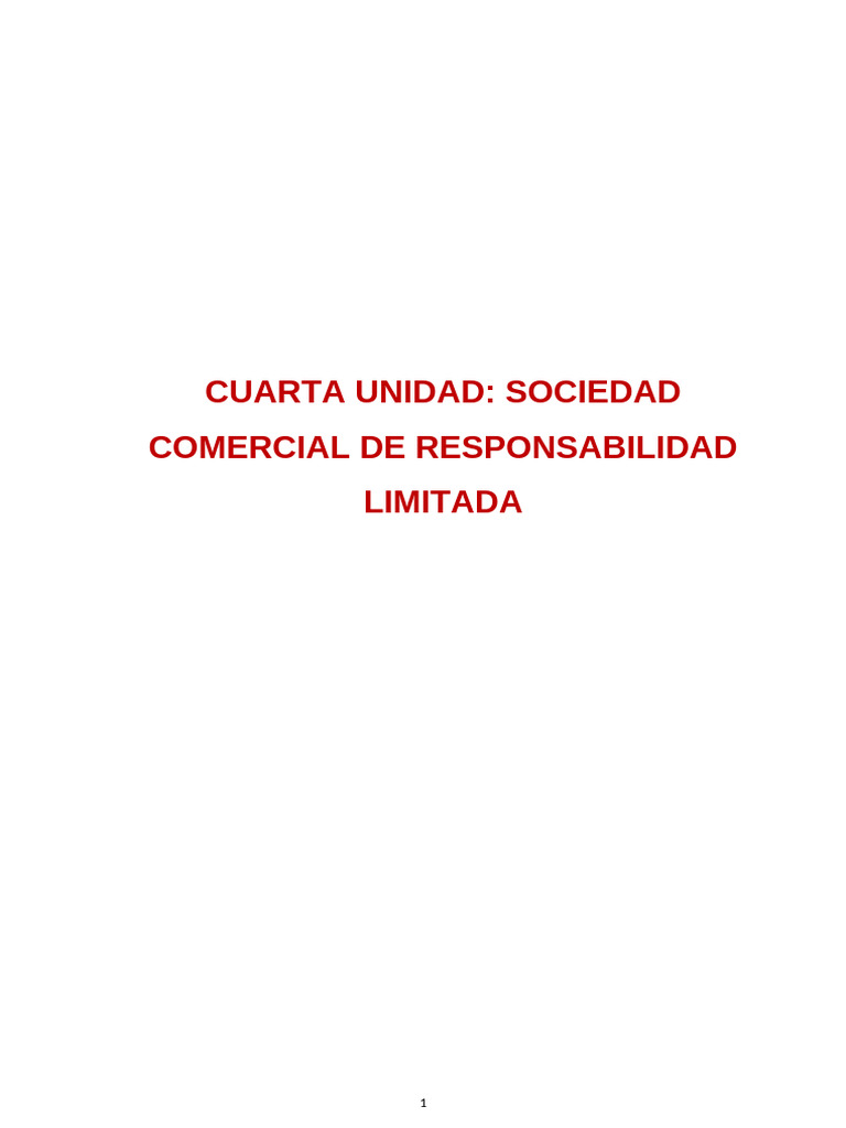 Sociedad Comercial de Responsabilidad Limitada | PDF | Sociedad de responsabilidad limitada ...