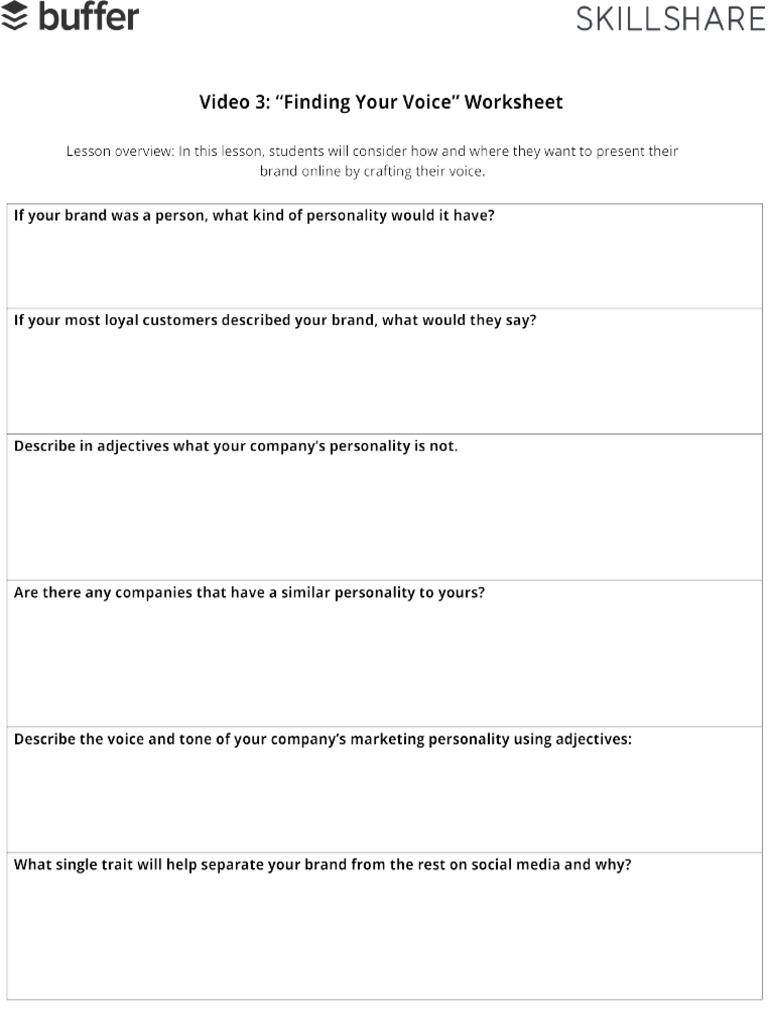 Video 3 - Finding Your Voice | PDF