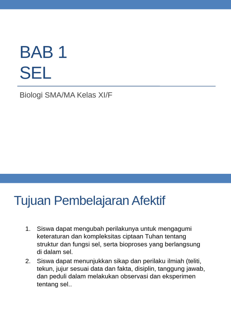 BAB 1 Sel | PDF