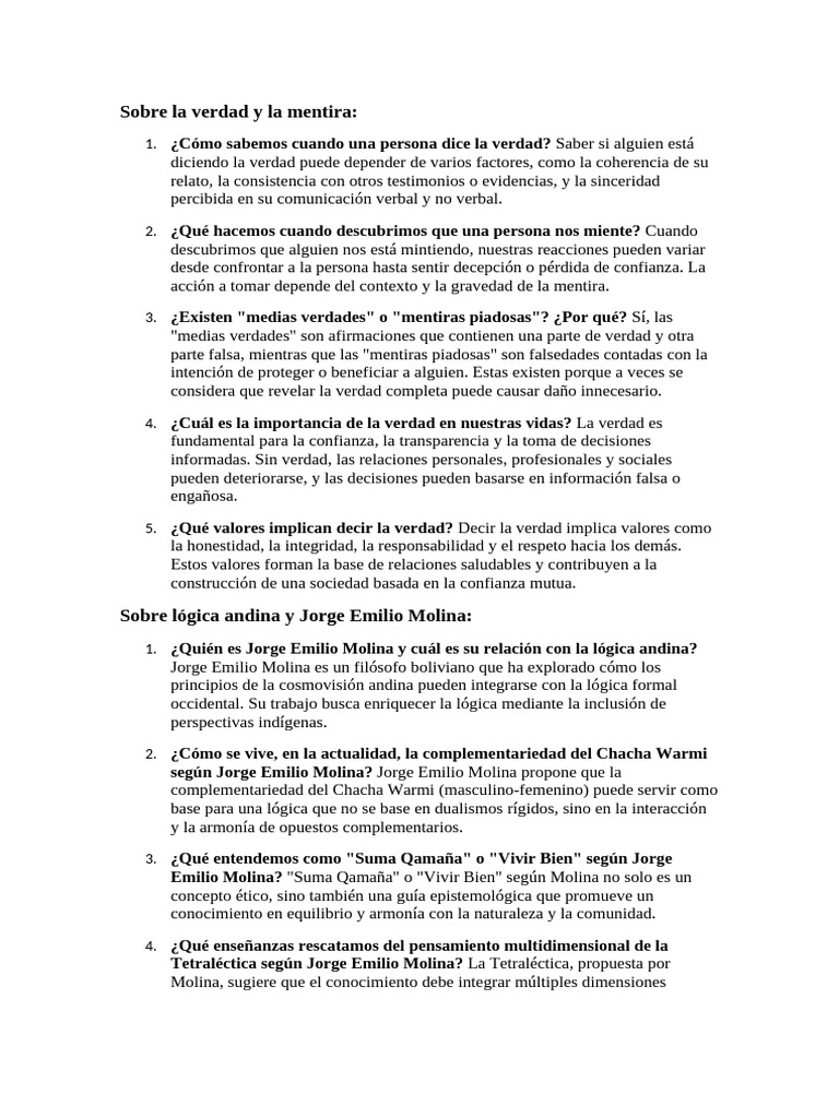 Sobre La Verdad y La Mentira | PDF | Mentira | Verdad