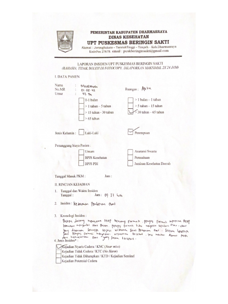 Bukti Laporan IKP | PDF