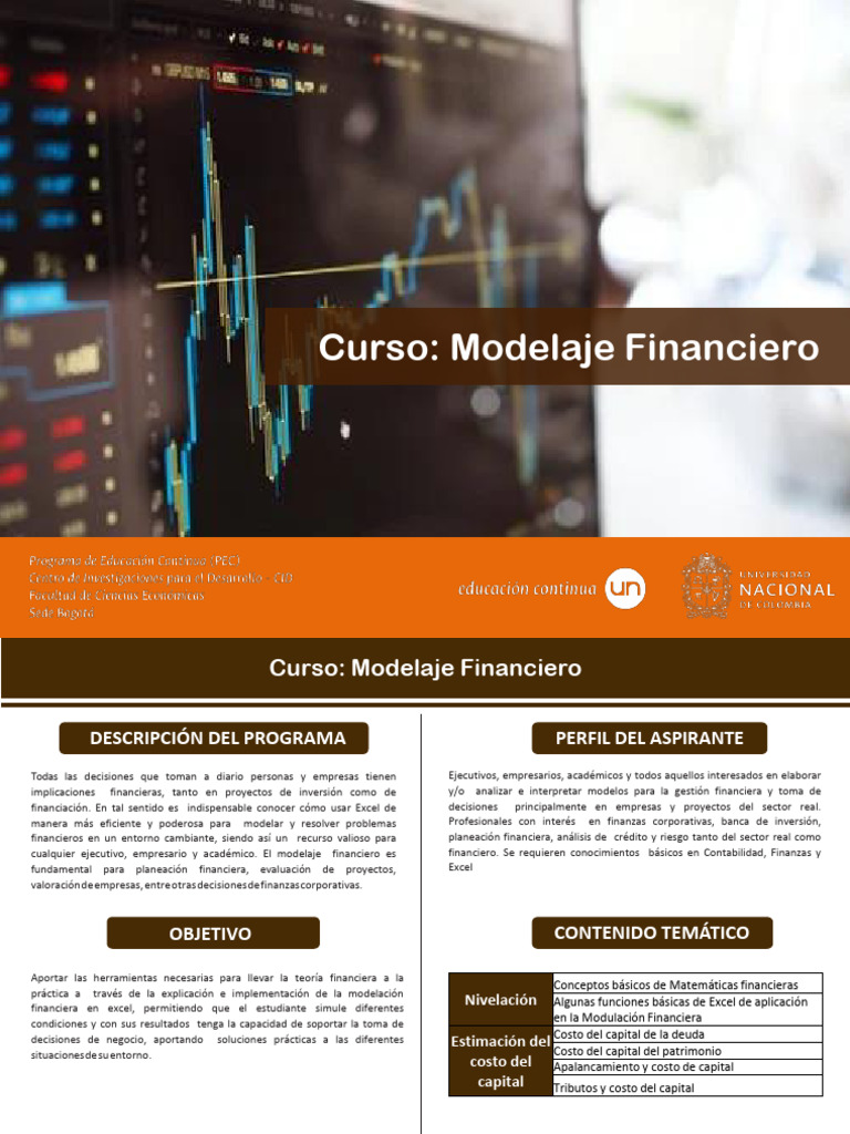 Curso de Modelaje Financiero en Excel | PDF | Industrias de servicio ...
