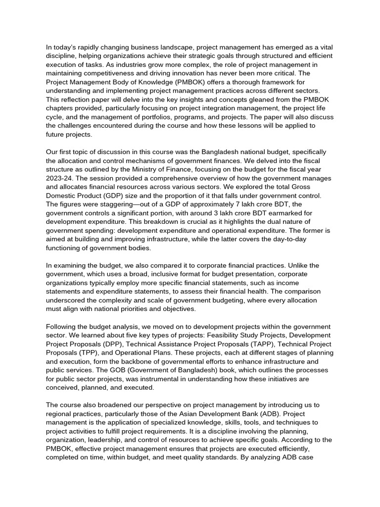 Midterm Reflection Paper | PDF