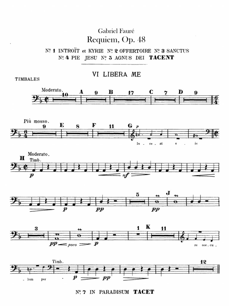 Faure-Requiem Timpani | PDF