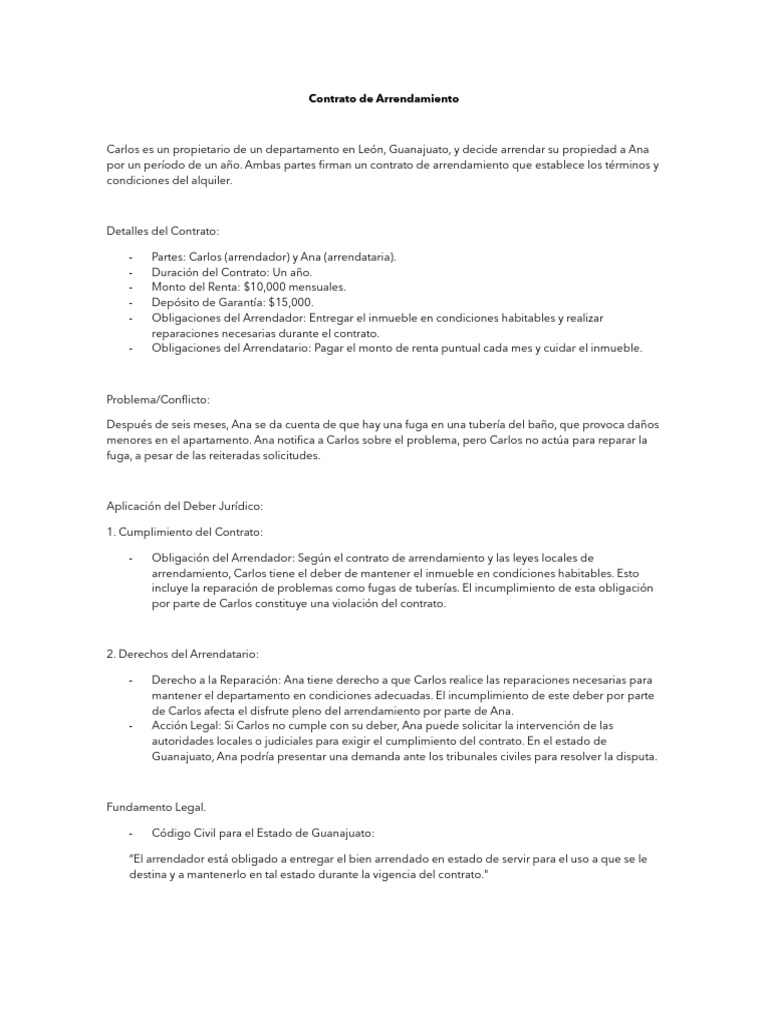 Caso Práctico de Deber Jurídico | PDF