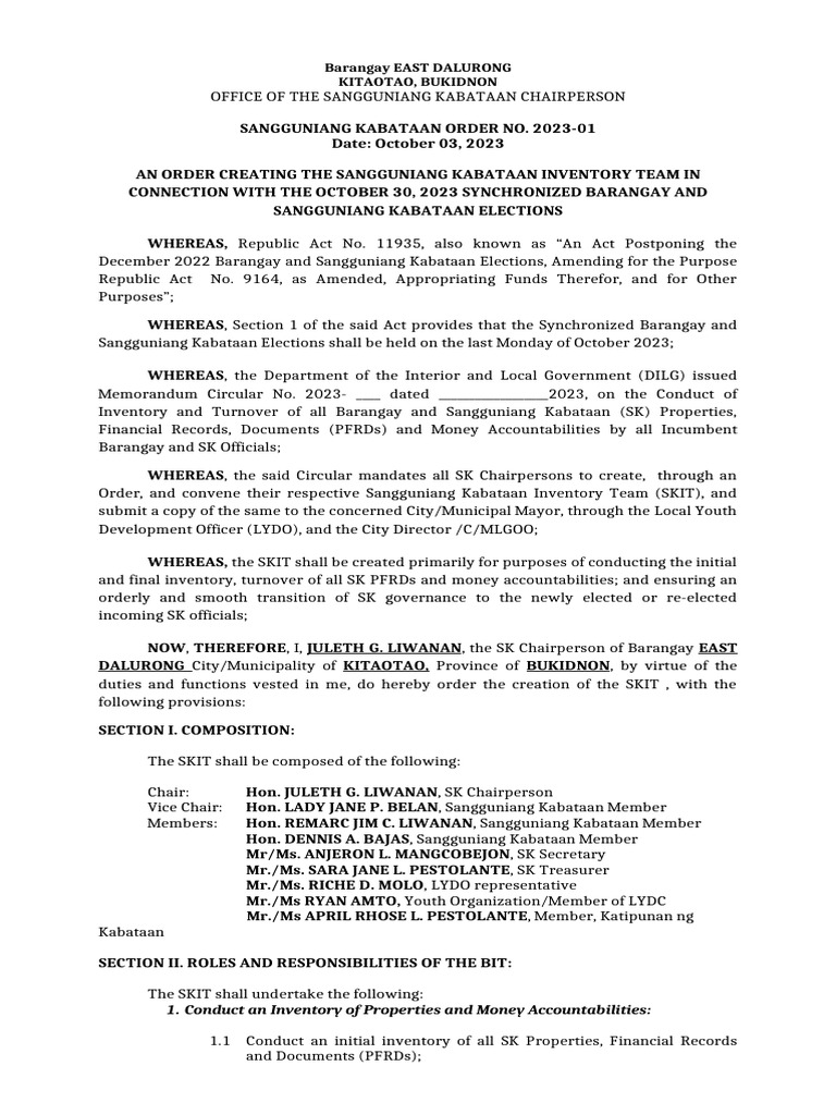 Inventory (SK Team) | PDF