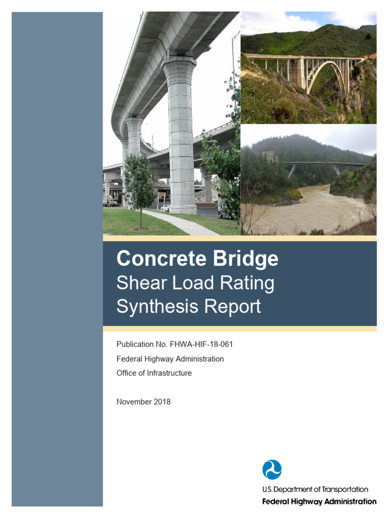 2018 - Concrete Bridge Shear Load Rating Synthesis Report | PDF
