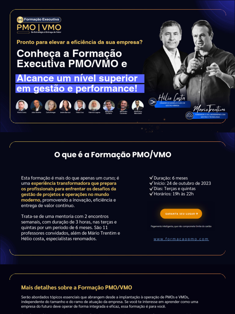 ApresentaÃ Ã o Completa FormaÃ Ã o PMO 1 | PDF