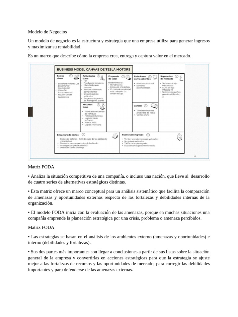 Modelo de Negocios | PDF
