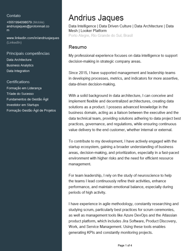 Andrius Jaques-Profile | PDF