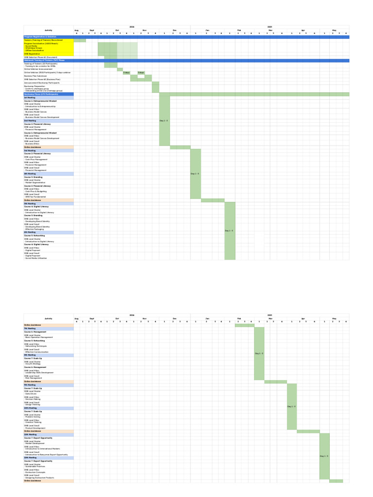 Project Monitoring - VISA - Overview Timeline | PDF