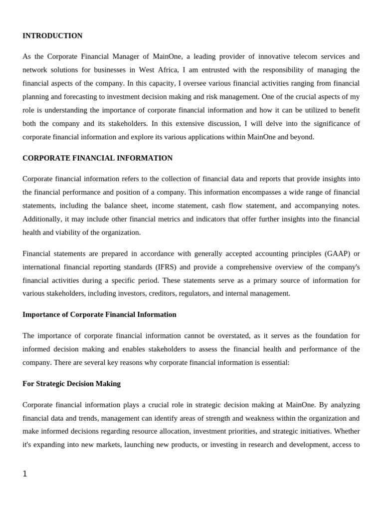 Kingson BUAD 804 Individual Assignment | PDF