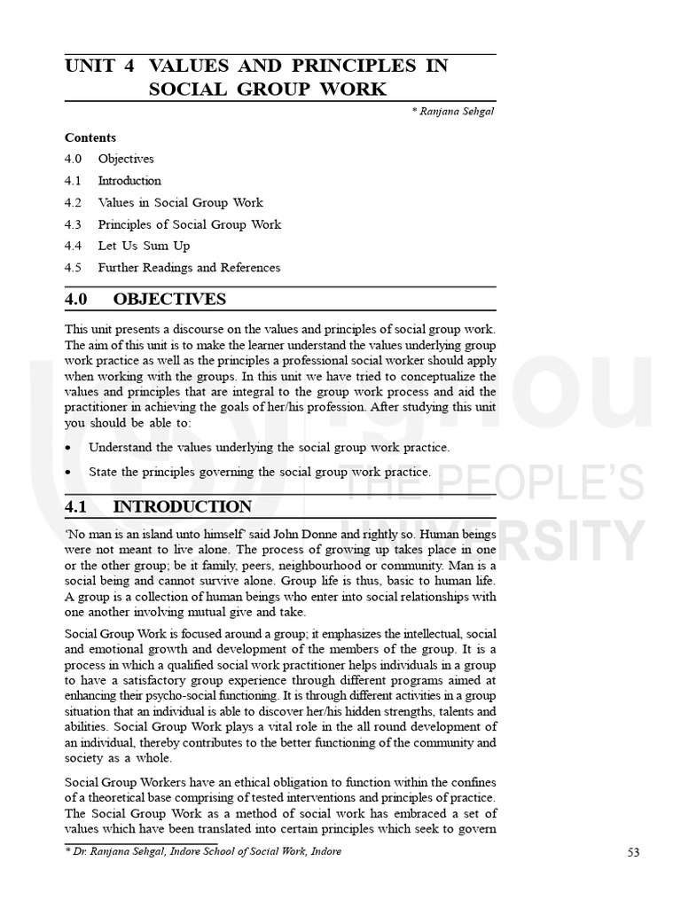 Groupwork Principle | PDF