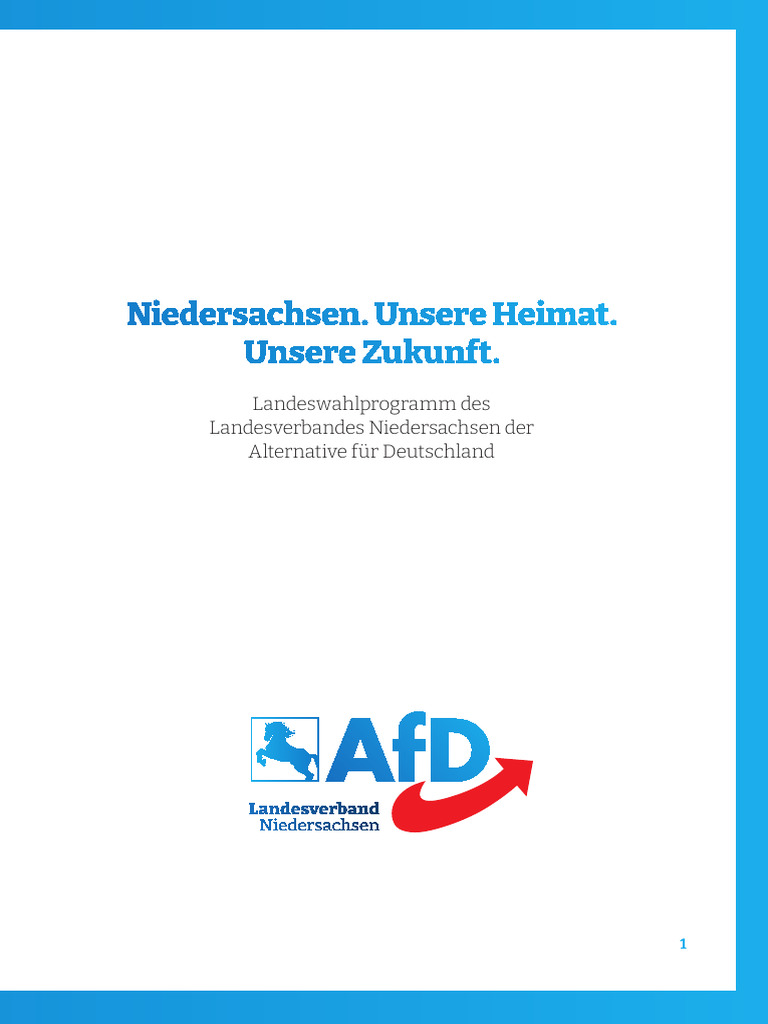 AfD Wahlprogramm A4 NDS 2022-07-30 | PDF