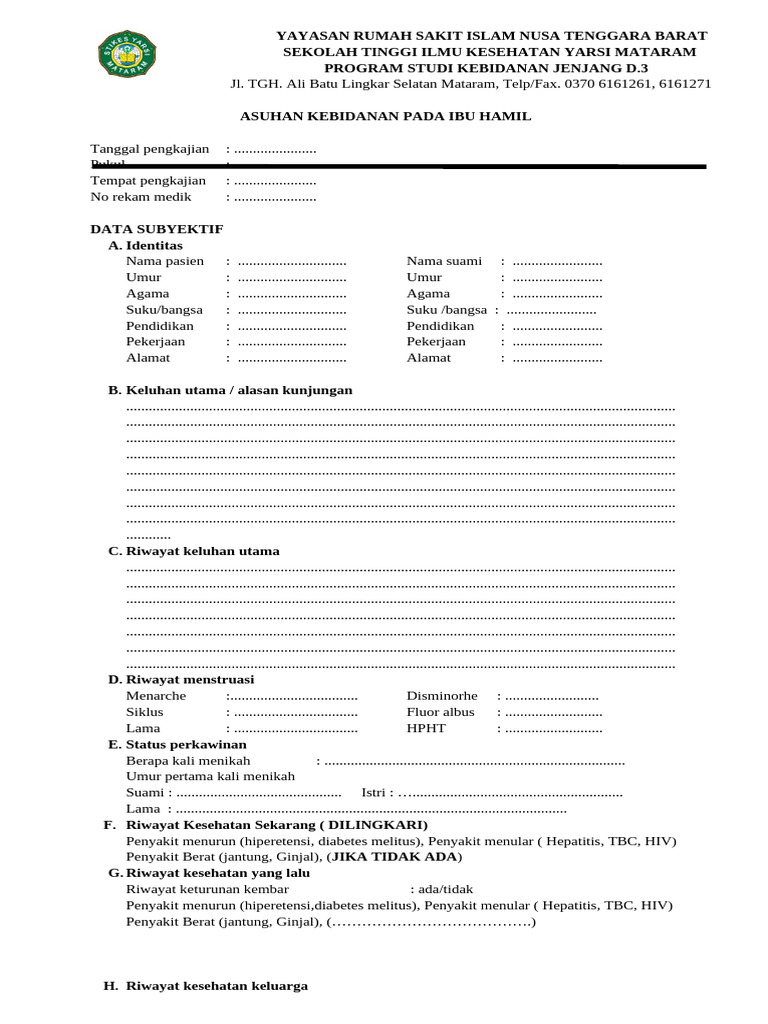 Format Askeb Soap | PDF