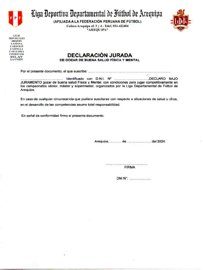 DECLARACION JURADA-2 | PDF