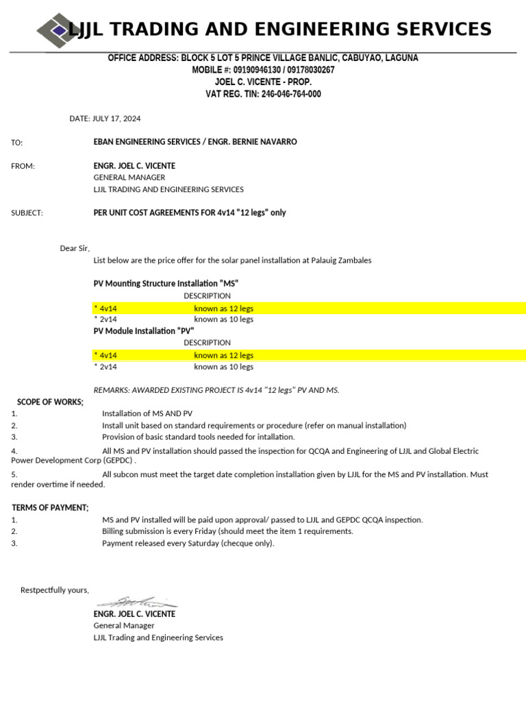 Eban Contract | PDF