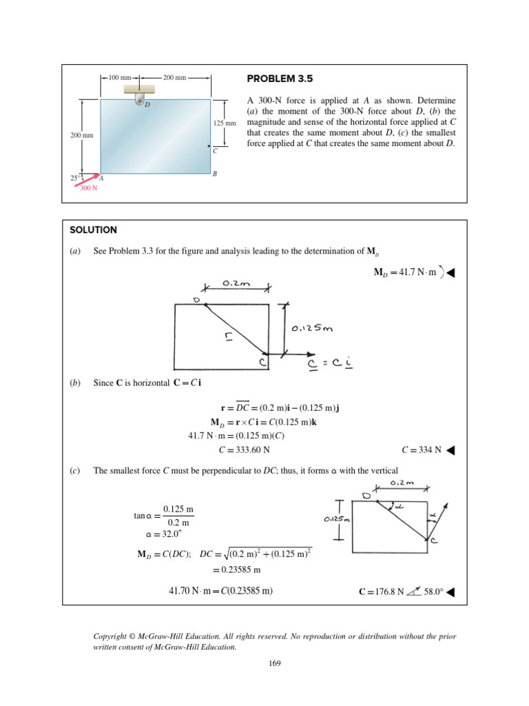 reference problems statics | PDF