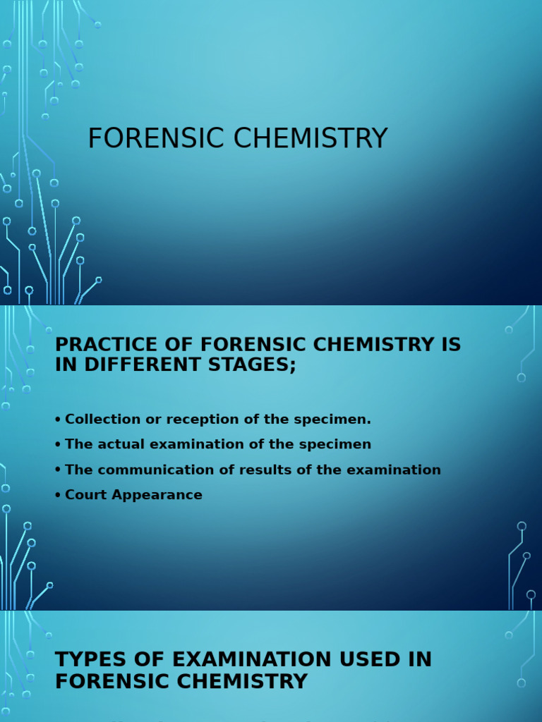 Forensic Chemistry | PDF