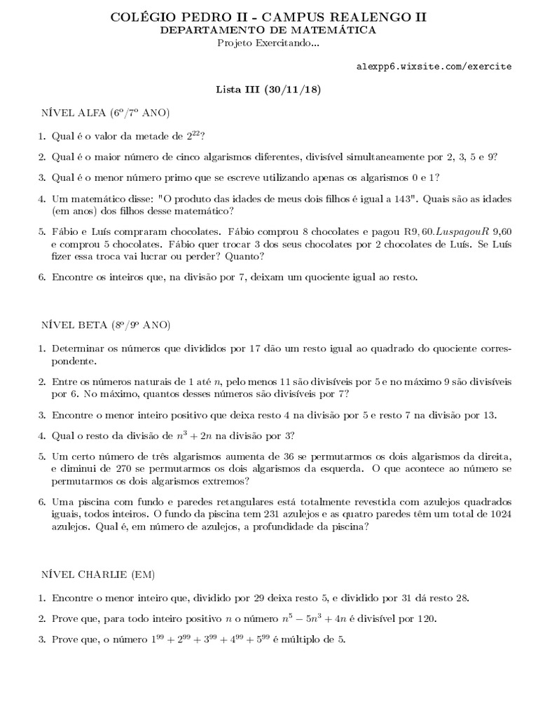 Lista III | PDF