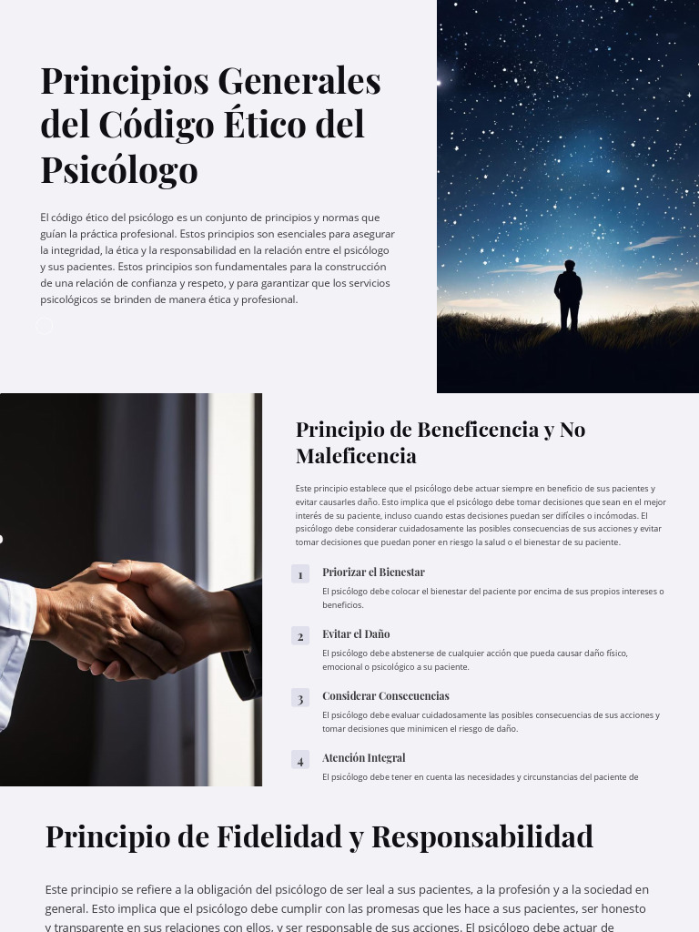 Principios Generales Del Codigo Etico Del Psicologo | PDF