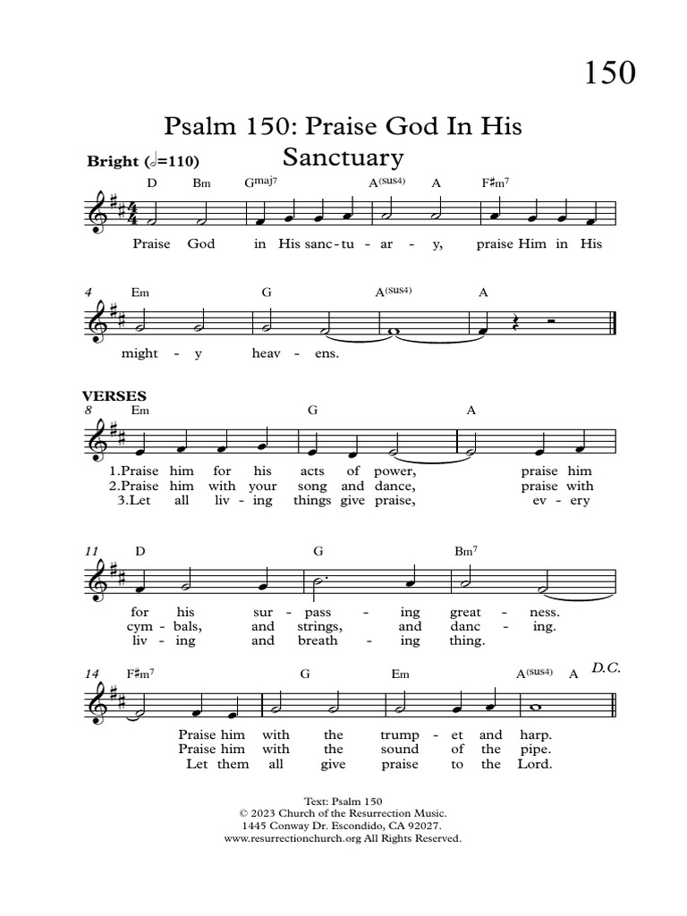 150 Psalm 150 - Full Score | PDF