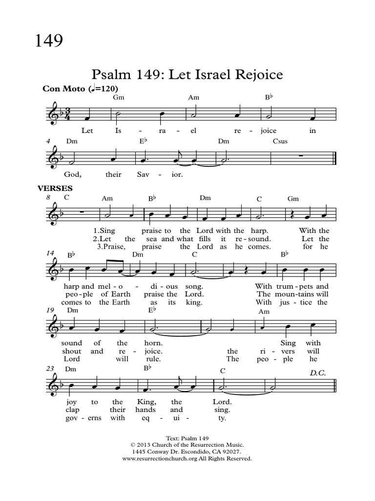149 Psalm 149 - Full Score | PDF