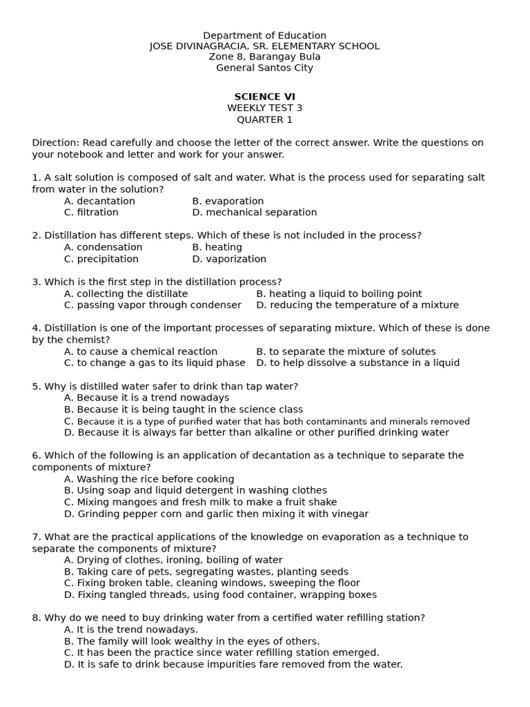 Summative Test 3 | PDF