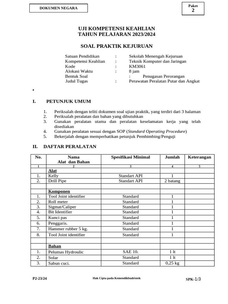 P2-SPK-Teknik Pemboran Minyak Dan Gas | PDF