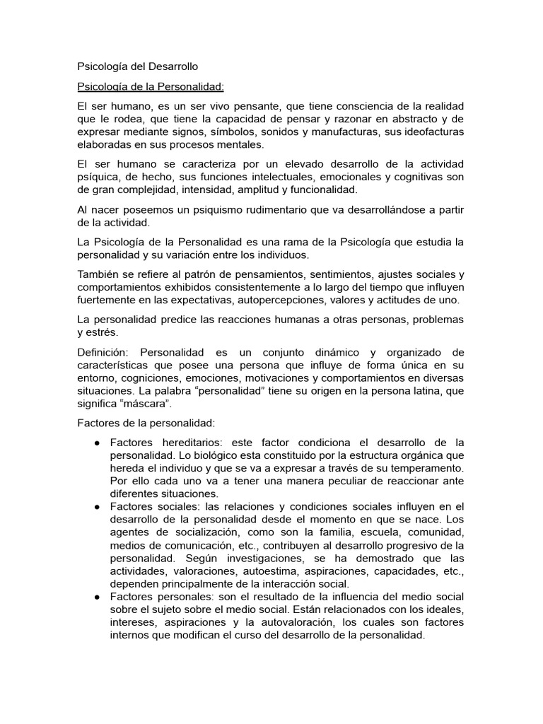 Psicolog-A Del Desarrollo Clase 15 | PDF | Sicología | Pensamiento