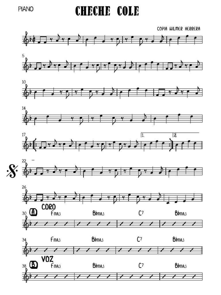 Cheche Cole Piano | PDF