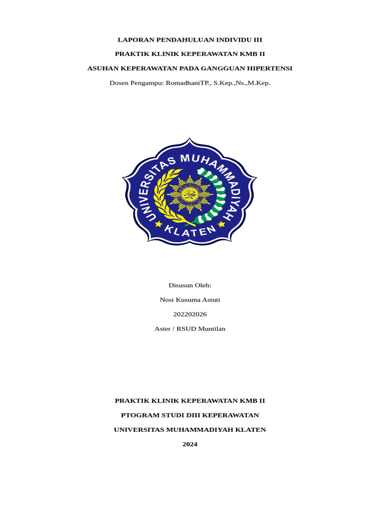 LP Hipertensi RSUD Muntilan Fiks | PDF