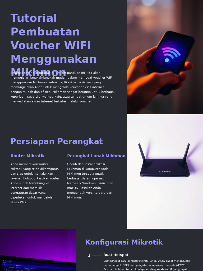 Tutorial Pembuatan Voucher WiFi Menggunakan Mikhmon | PDF