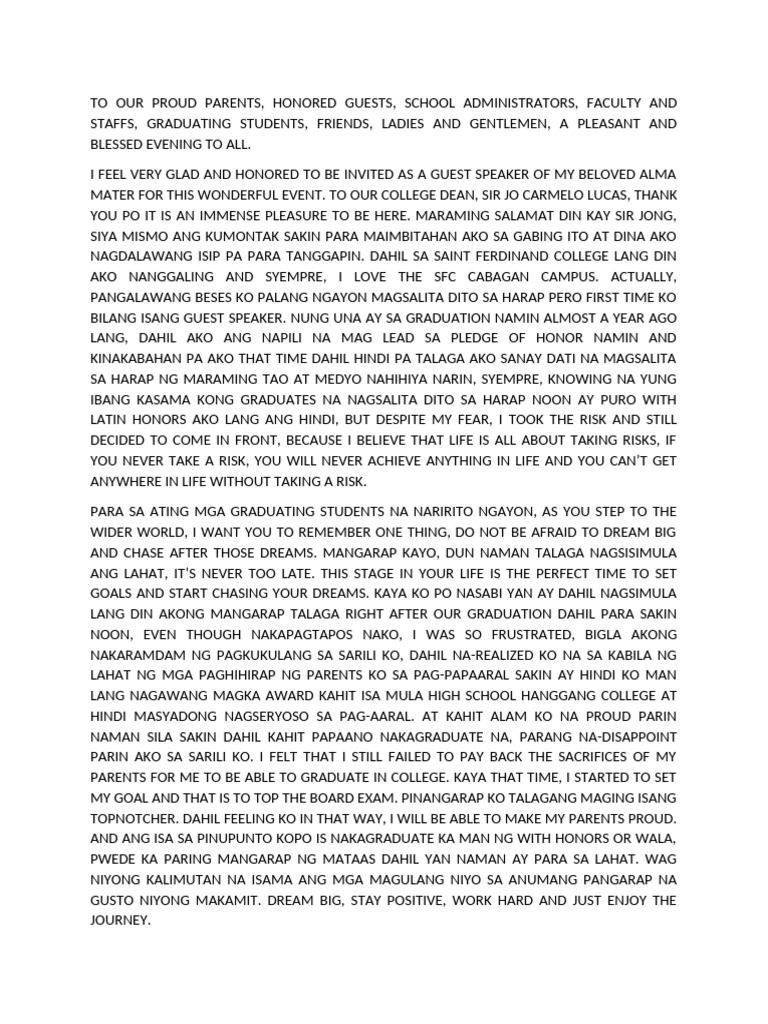 Speech | PDF