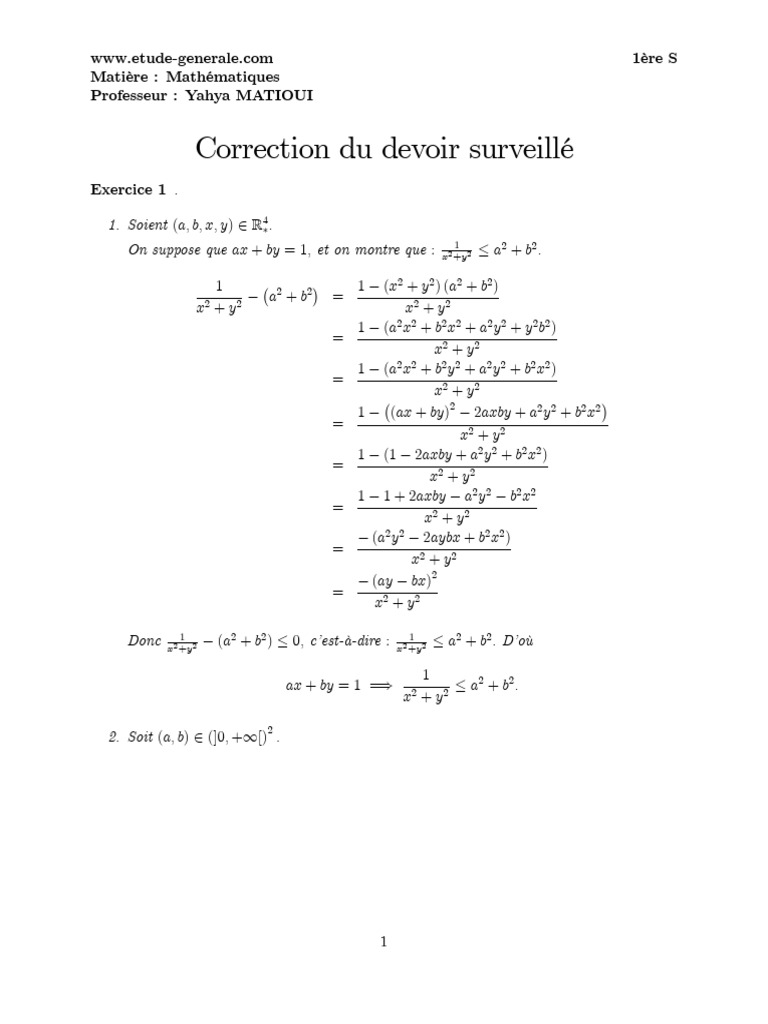 Corr Devoir Logique 1ere S - WWW - Etude Generale - Com | PDF