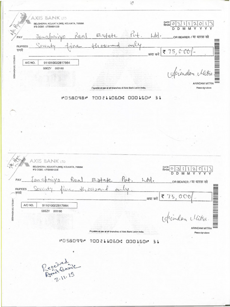 Copies of All Receipted Bank Cheques For Plot Nos 220-221-232-233 | PDF | Financial Services ...