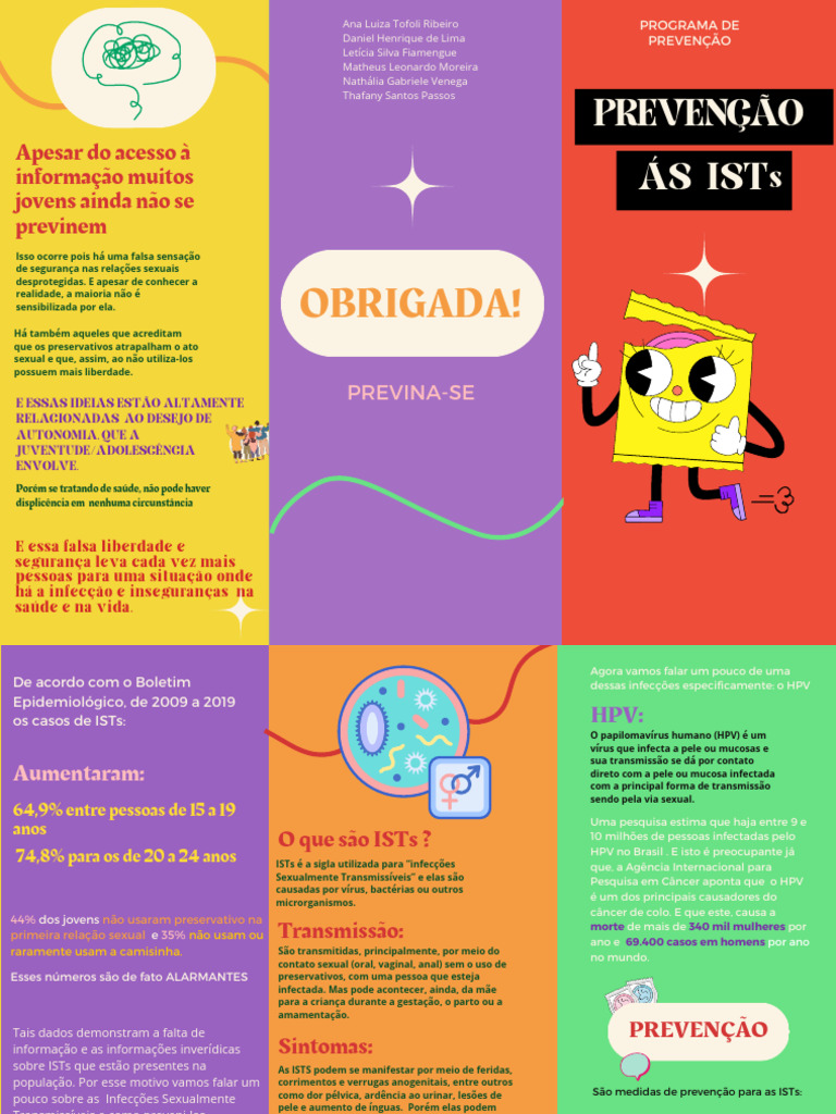 Folder Sobre Prevenção para As Infecções Sexualmente Transmissíveis | PDF