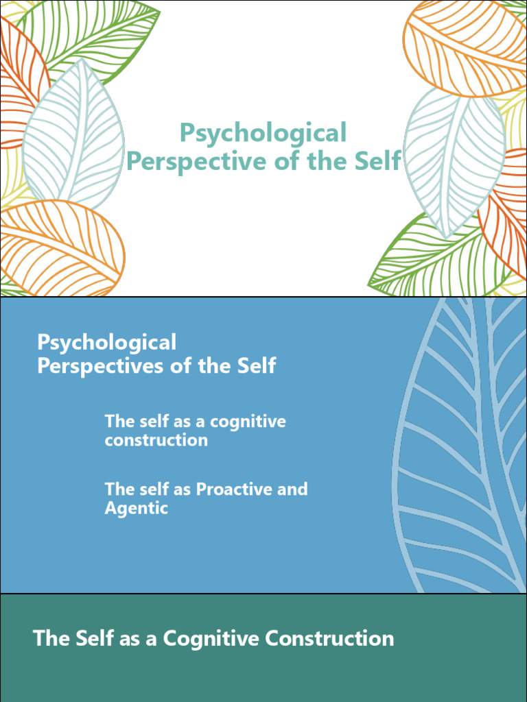 Psychological Perspective of The Self | PDF | Self | Career & Growth